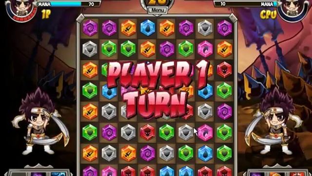 Jewels Hero - WARRIOR vs WARRIOR - Три в ряд