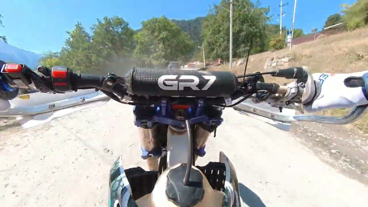 Прохват на эндуро мотоциклах в горах Кавказа. Теберда 2024.