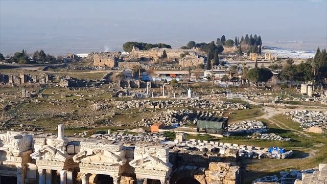 Римский Театр Иераполиса Амфитеатр Памуккале Денизли Турция Hierapolis Theater Pamukkale Turkey