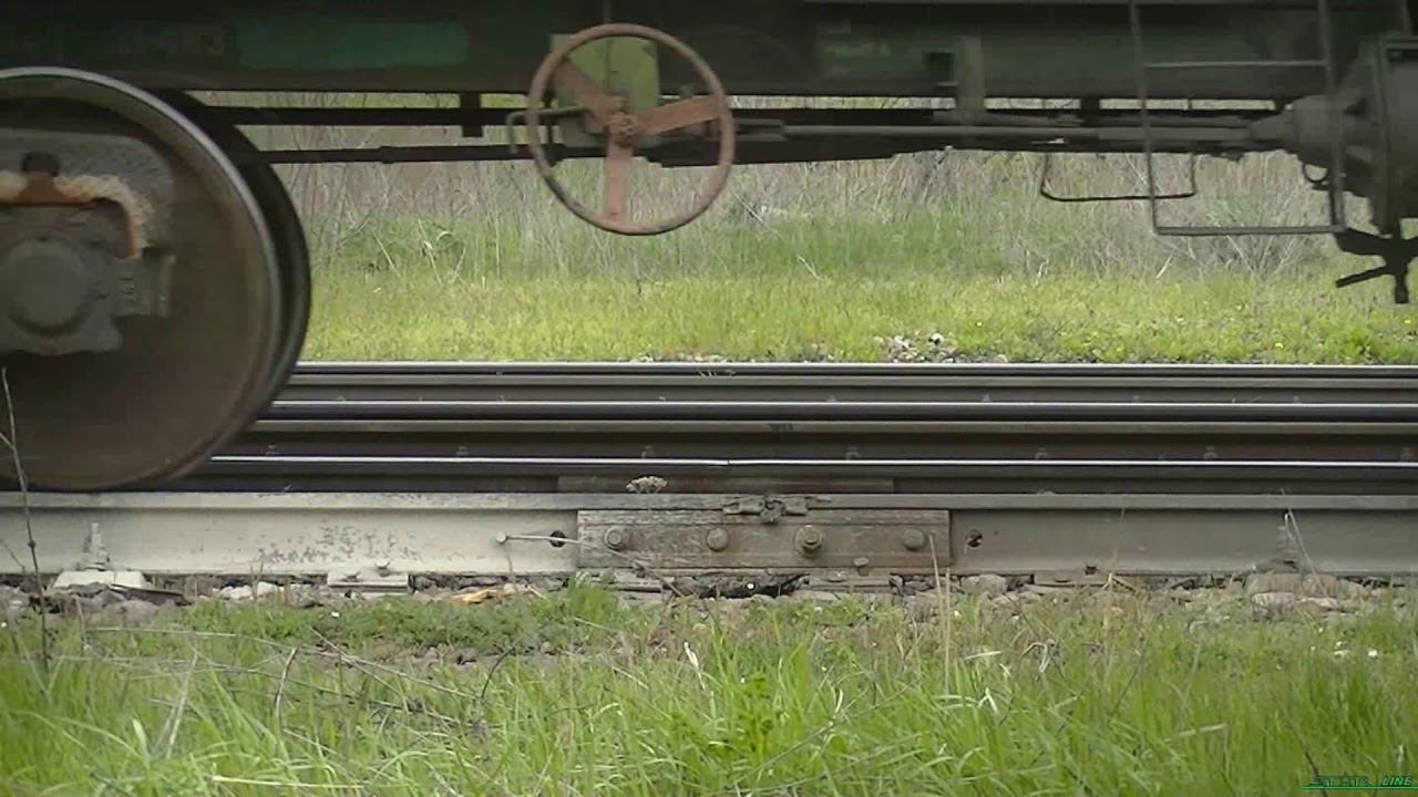 Стук колёс грузового поезда (залипательное видео)