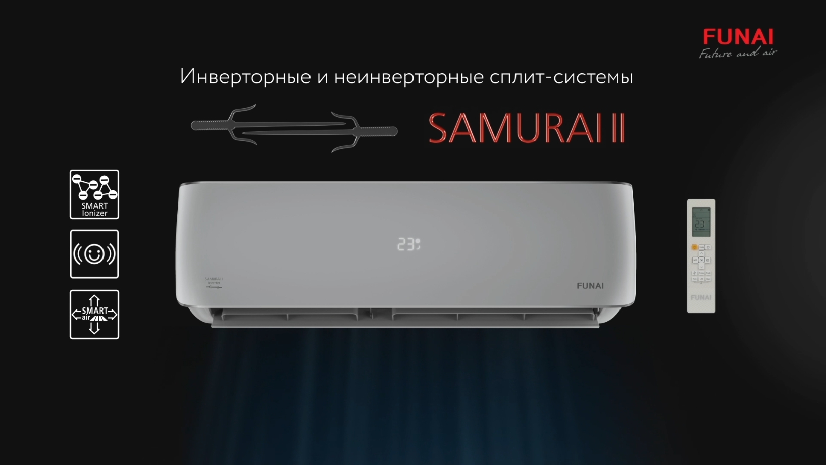 Классические и инверторные сплит-системы САМУРАЙ II от ФУНАЙ