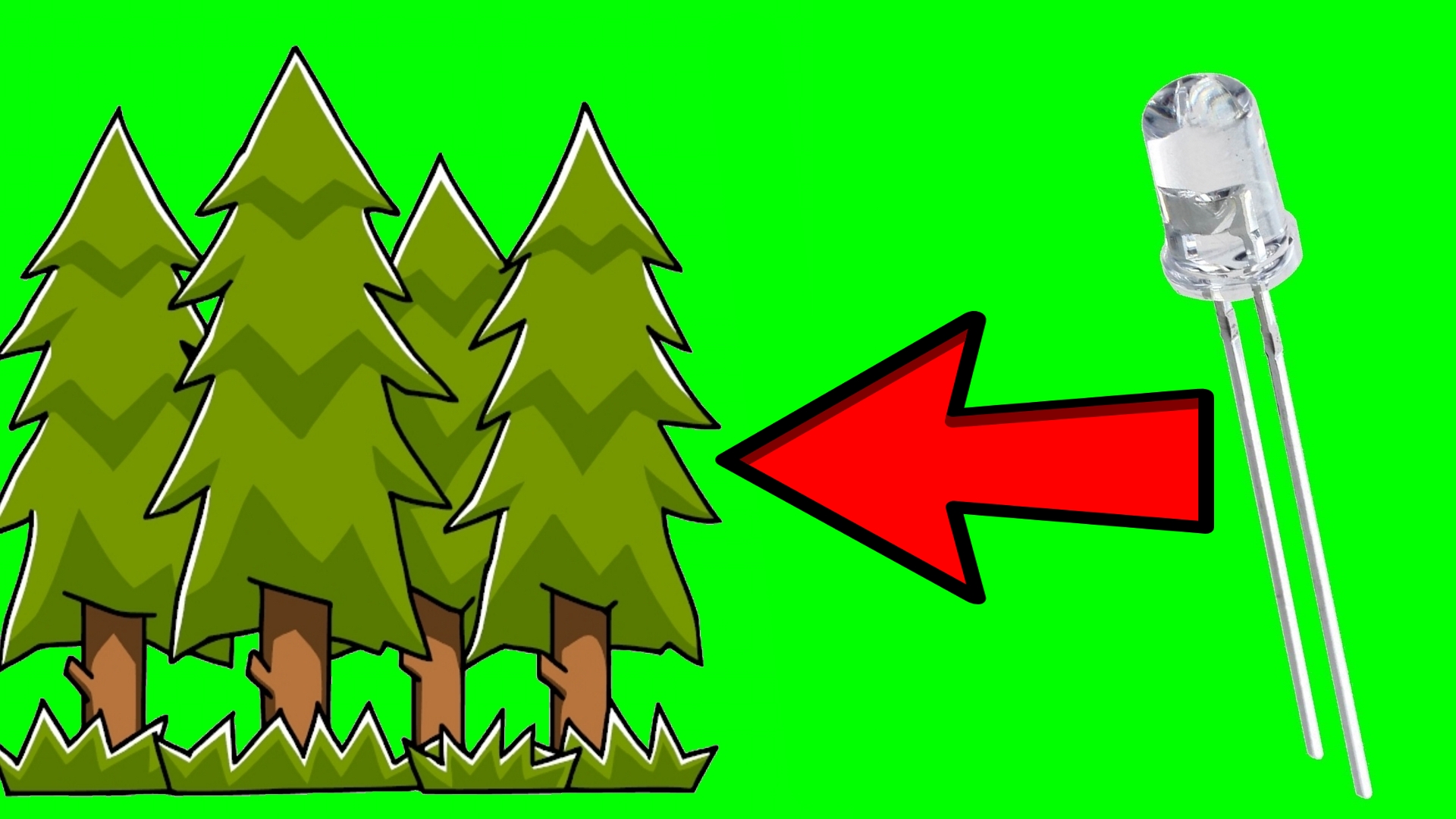 Светодиод в лесу. Уникальная схема. Хорошая идея.