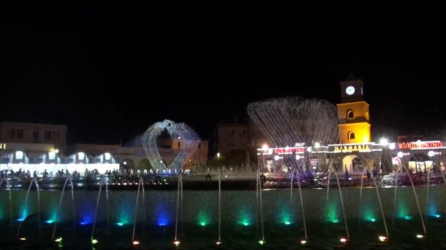 Турция. Мармарис. Отель Ideal Prime Beach. Часть 16 - Вечерняя прогулка.Поющие фонтаны.