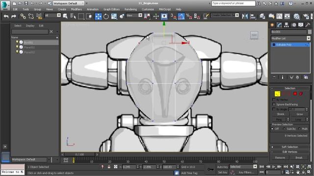 011. Моделирование робота - создание корпуса
