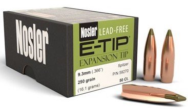 Пуля Nosler E-Tip 9,3mm/.366 250gr/16.2грамм ВС-0.494