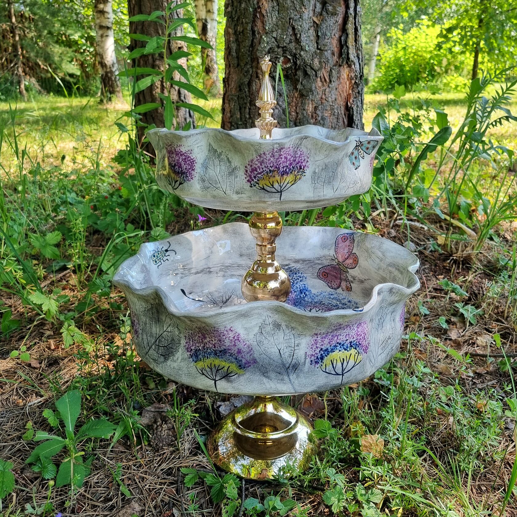 Фруктовница двухъярусная "Лето"