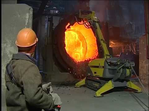 Робот разрушитель Brokk в ЭСПЦ ОАО 'ОЭМК', Старый Оскол