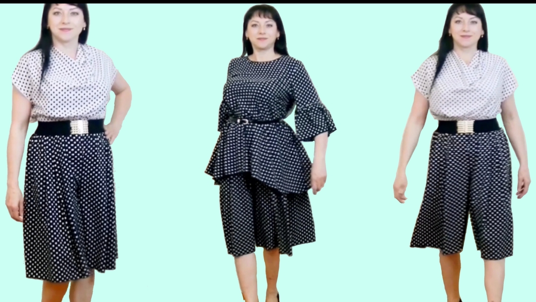 Как сшить шорты-юбку на любую фигуру без выкройки и без заморочек? Крой на ткани.