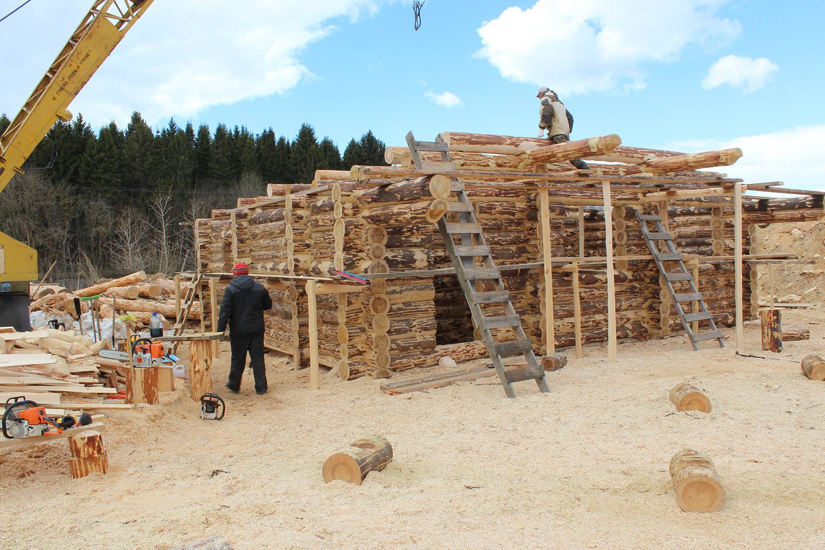 Производство срубов домов и бань в Кирове. Процесс работы