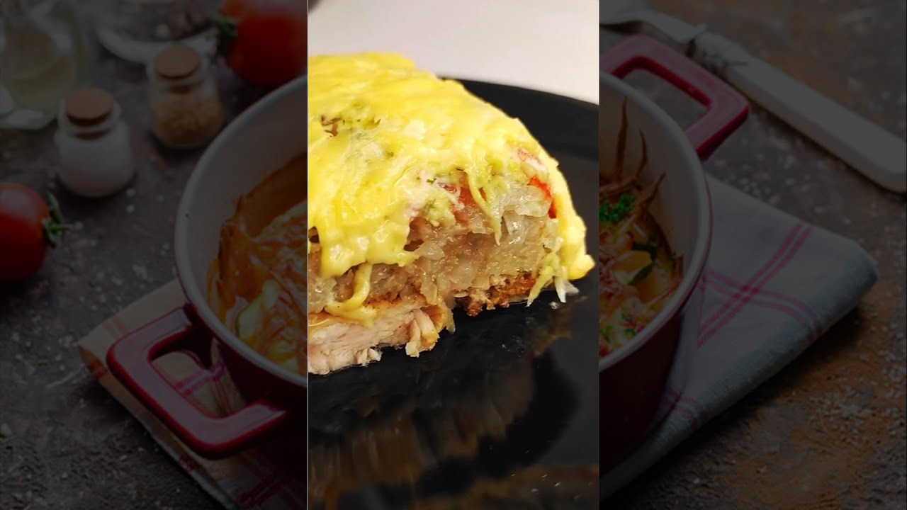 МЯСО ПОД ШУБОЙ в духовке с картофелем и сыром