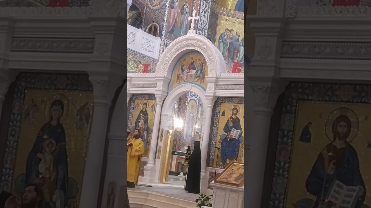 Литургия в Благовещенском соборе  #дивеево