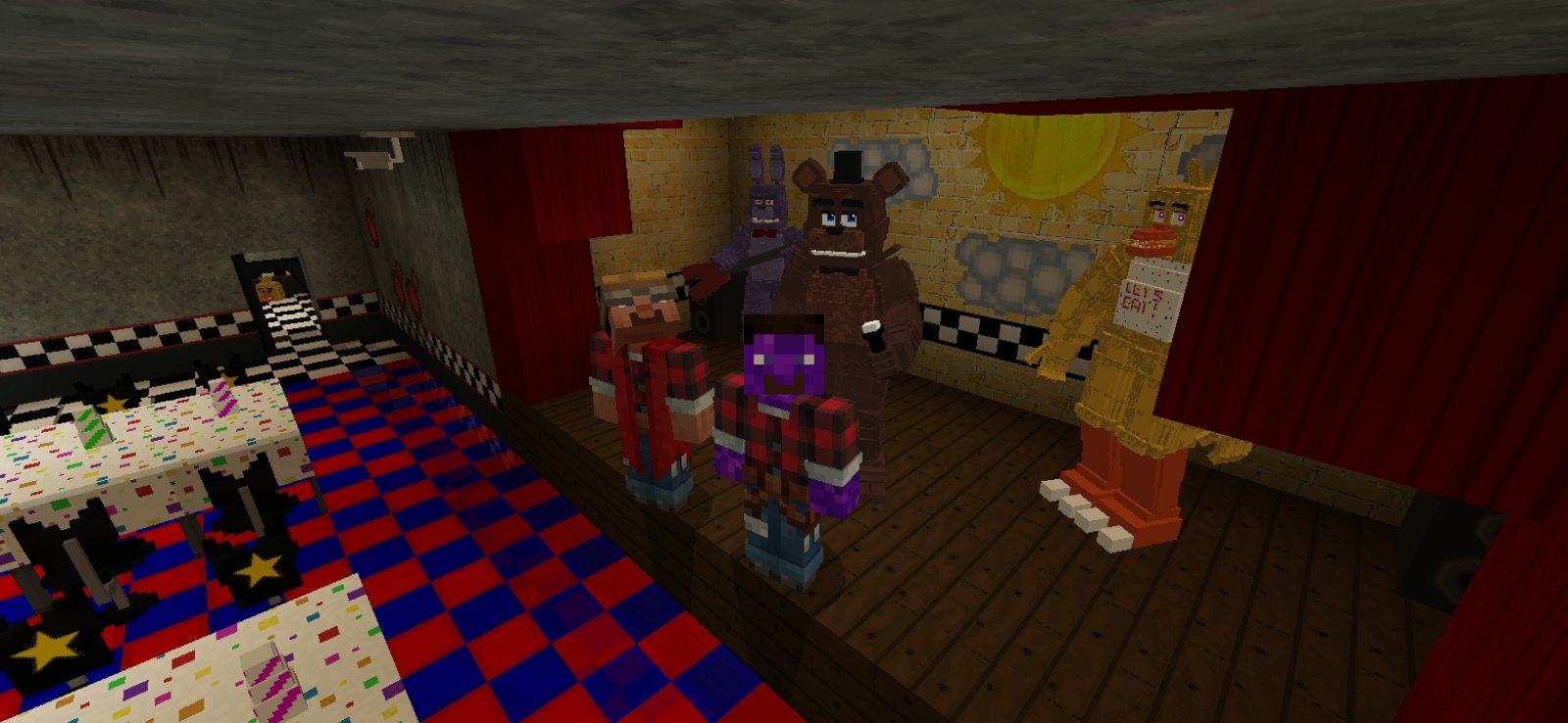 Выживание фнаф 1 в маинкрафт в двоём с другом