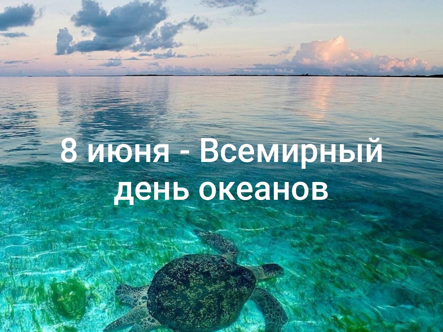 8 июня Всемирный день океанов.