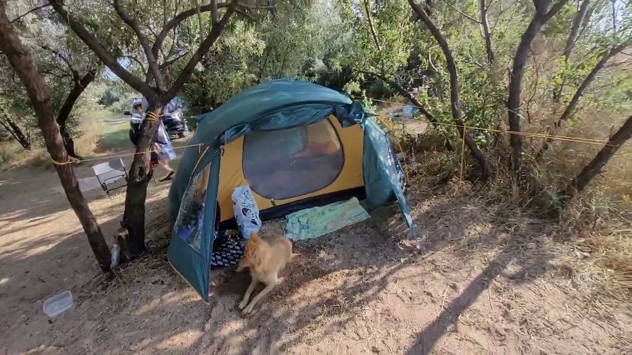 Побег из города. Второй день в Крыму с палаткой. Переезжаем!