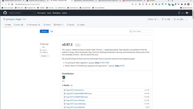 Программное обеспечение для Hugo