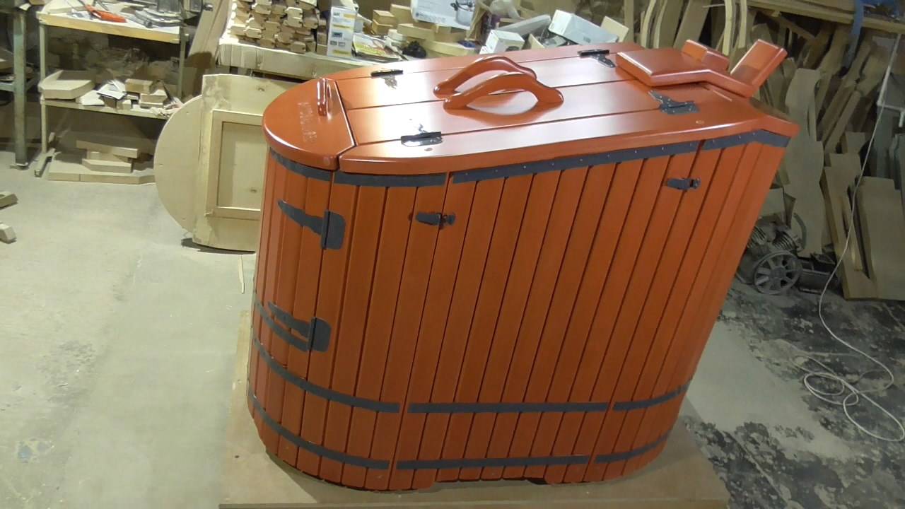 Видеообзор кедровой полулежачей фитобочки премиум-класса, тонированной в цвет ЯГОДА