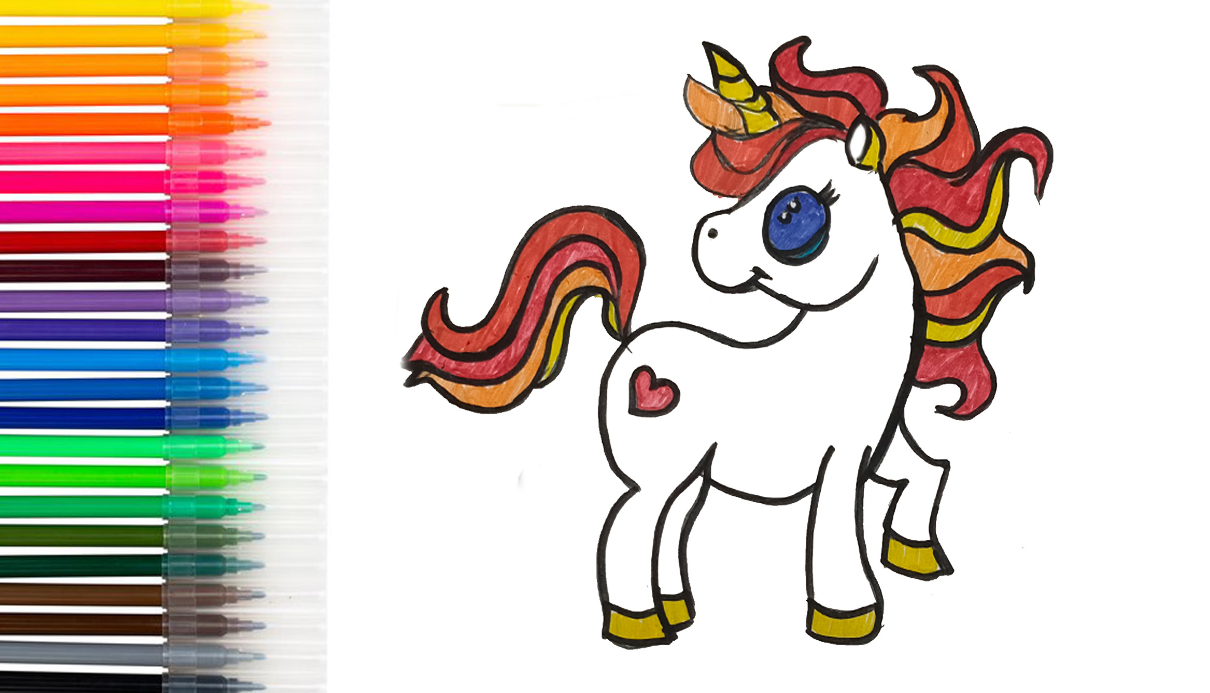 Рисуем ОГНЕННОГО ЕДИНОРОГА!