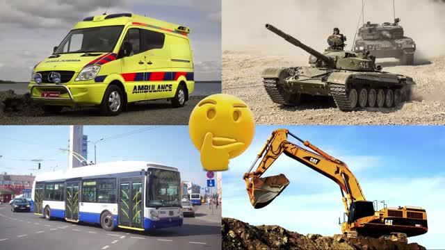 Развивающее видео для детей про спецтехнику и транспорт | Угадай, где правильный ответ! | Выпуск 7