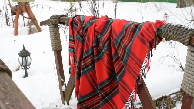 Немецкий плед Steinbeck в огненно-красных тонах