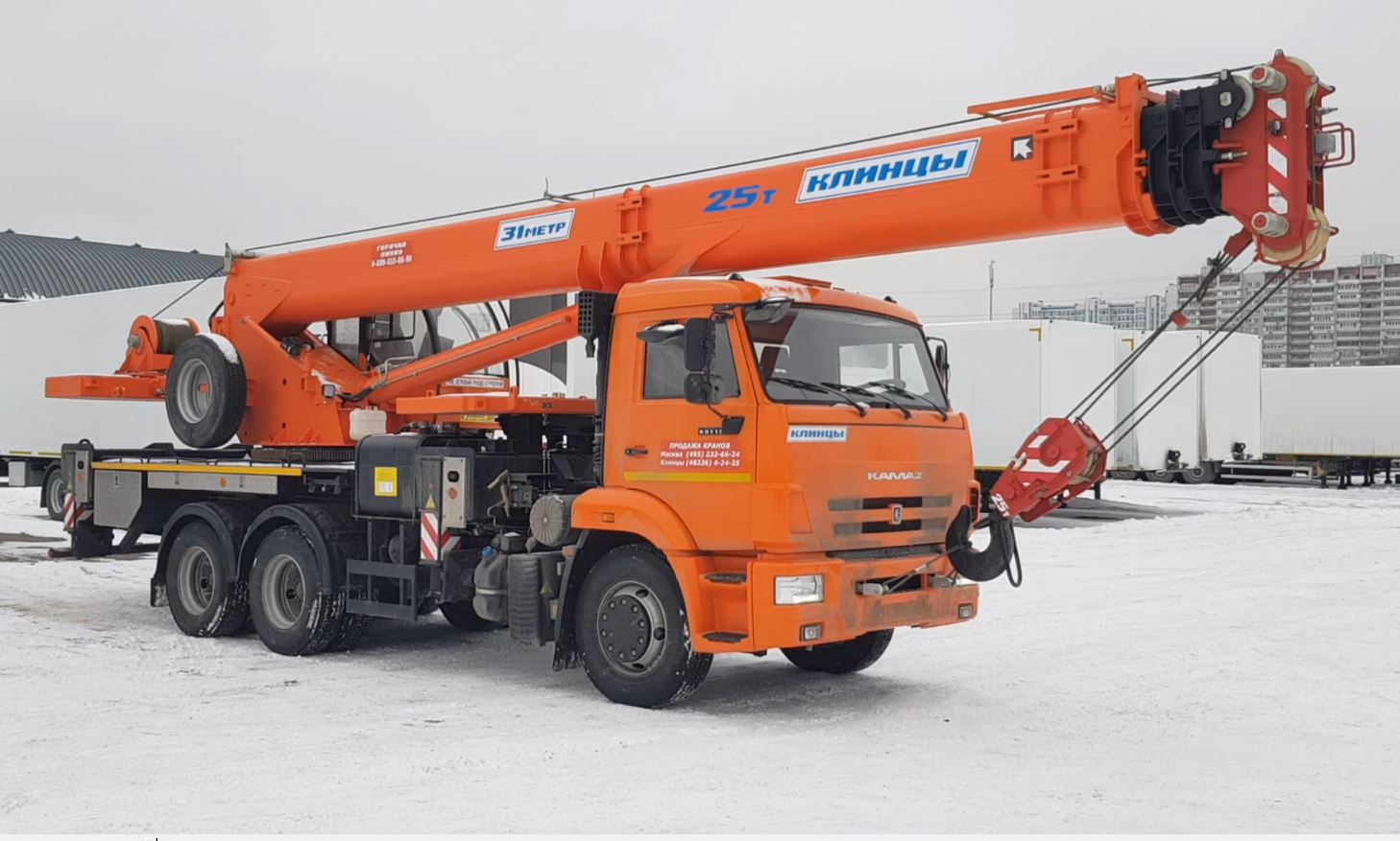 Краткое обзорное видео автокрана КЛИНЦЫ КС-55713-1К-4.