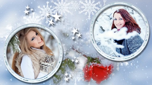 Цветы на снегу .mp4