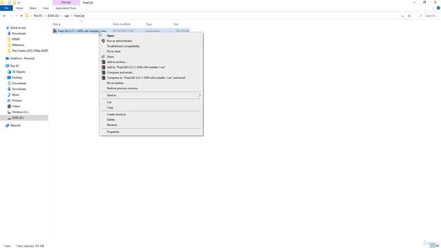 2. FreeCad Installation --(detailed installation on Windows, uninstalling--)