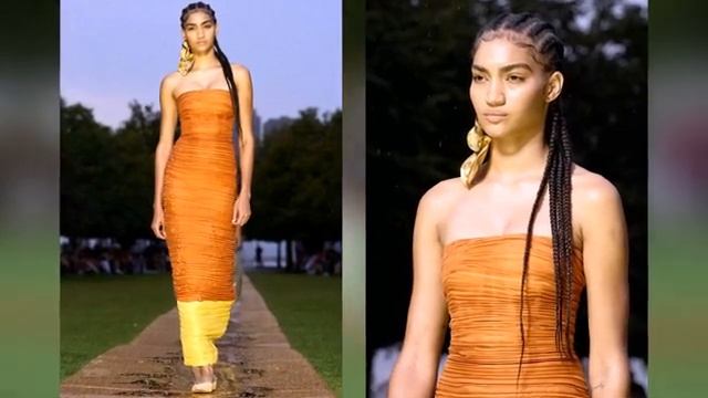 Prabal Gurung Женственные образы Весна 2024 в Парке четырех свобод Нью-Йорк