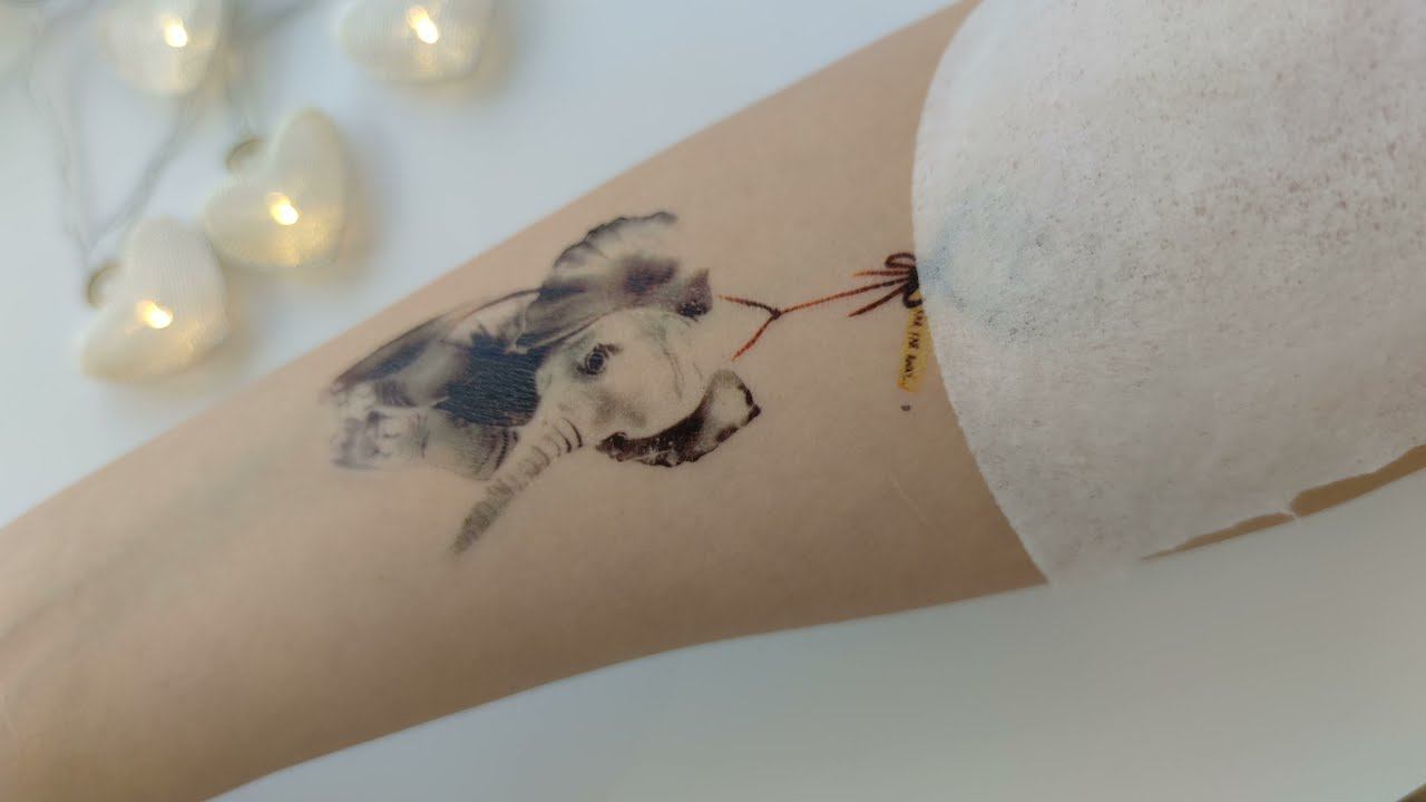 Тату "Слоник с шариком" / Tattoo "Elephant with a ball