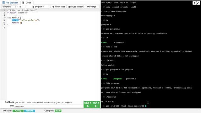 Compile a C program using GCC