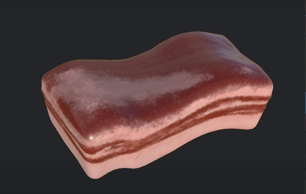 Adobe Substance 3D Painter. Как нарисовать текстуры мяса или сала. 3D модель для игры