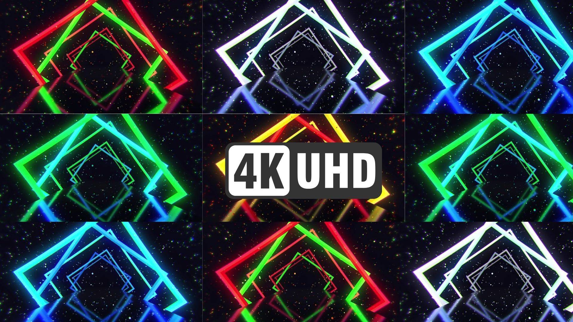 Неоновые видео фоны "ЗВЕЗДА" Neon 4k