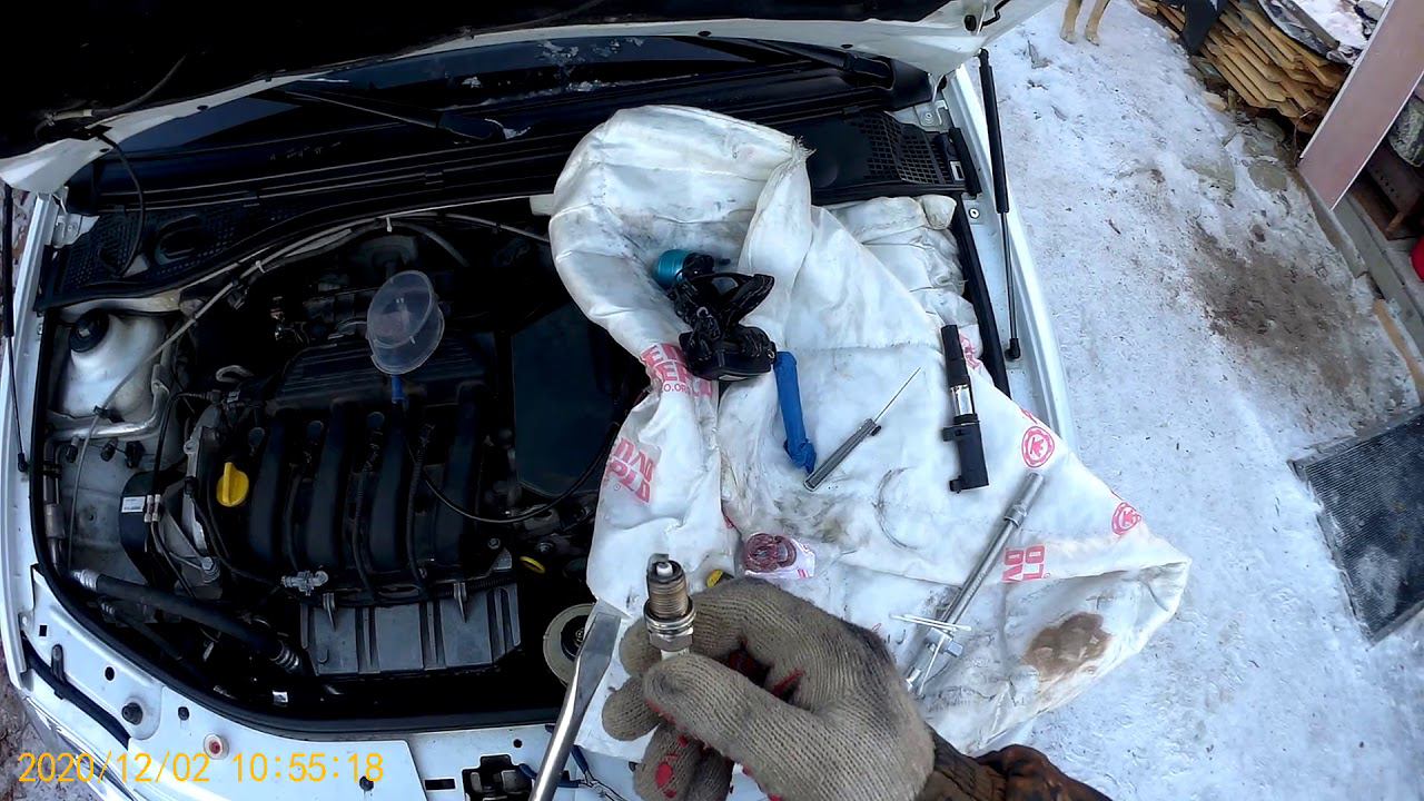 Ревизия катушек и уменьшение зазоров на свечах  Ларгуса