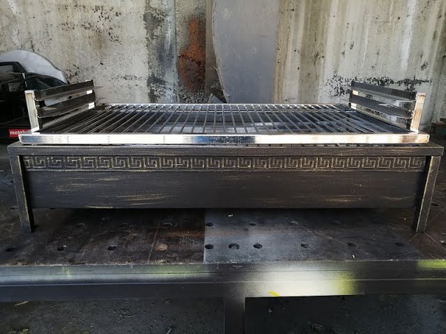 Мангал из нержавейки для барбекю комплекса