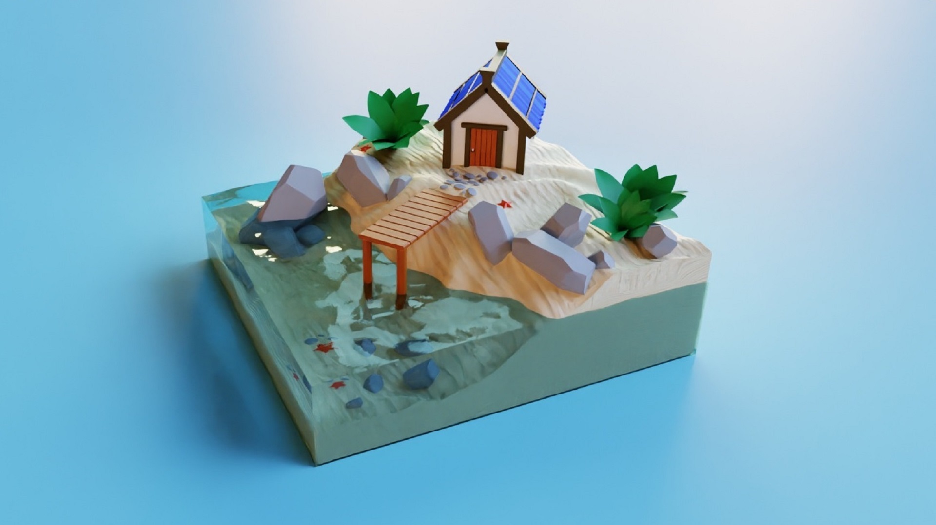 моя первая законченная работа в blender