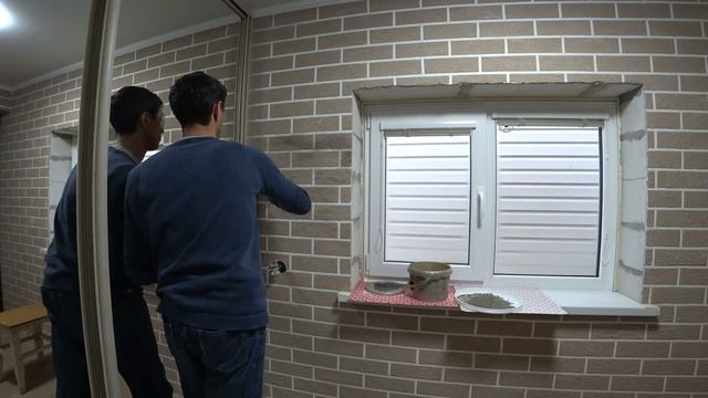 Декоративные кирпичики из штукатурки.mp4