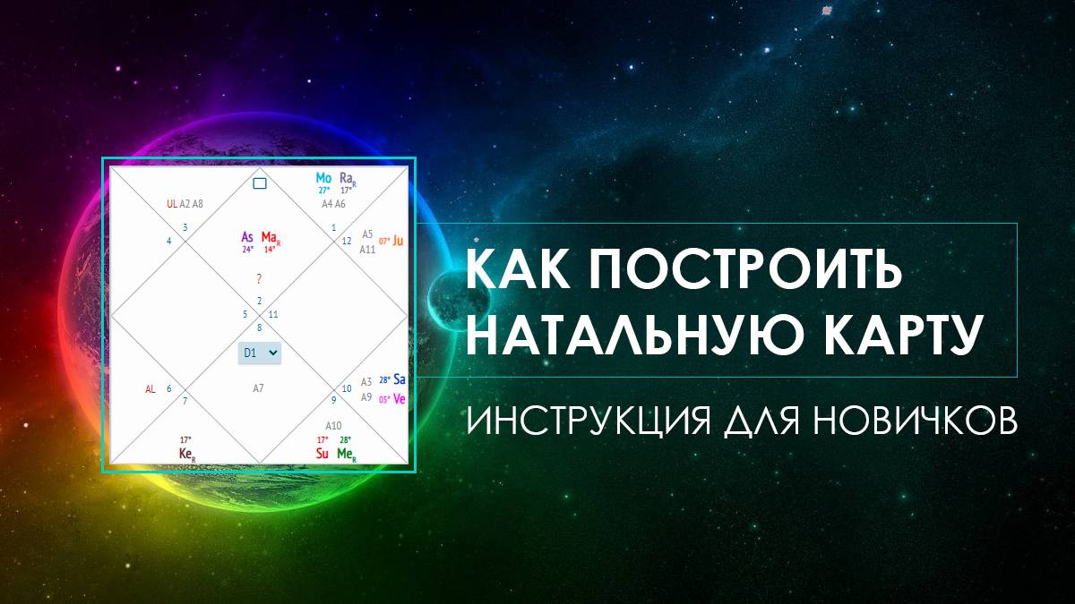 Как легко построить натальную карту Джйотиш. Инструкция для новичков