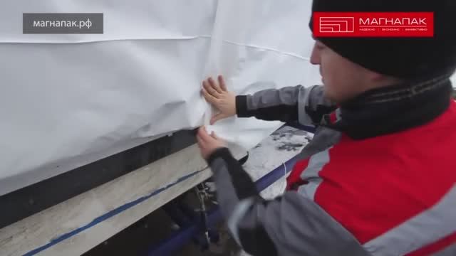 Упаковка яхты в промышленную термоусадочную пленку. Обучающее видео. Компания Магнапак