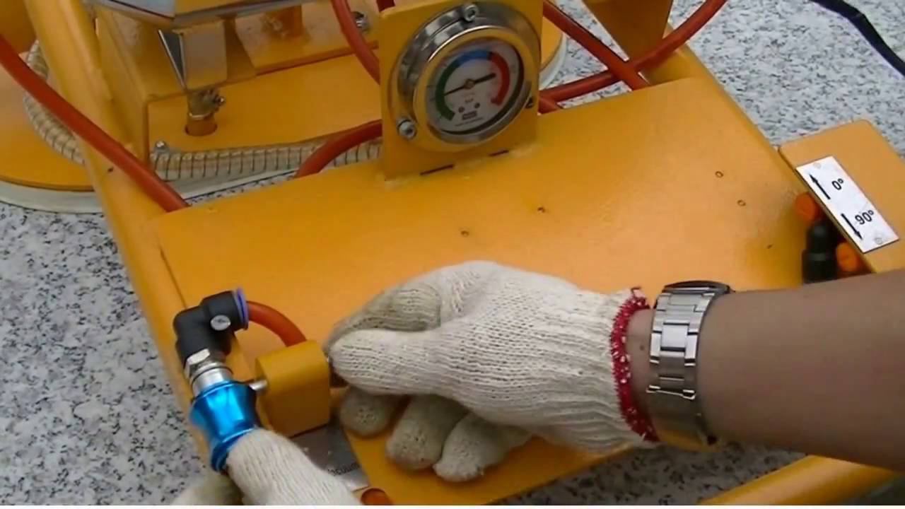 Вакуумный подъемник (присоска) ABACO SVL25 для каменных плит с функцией наклона (с пневмоцилиндрами)