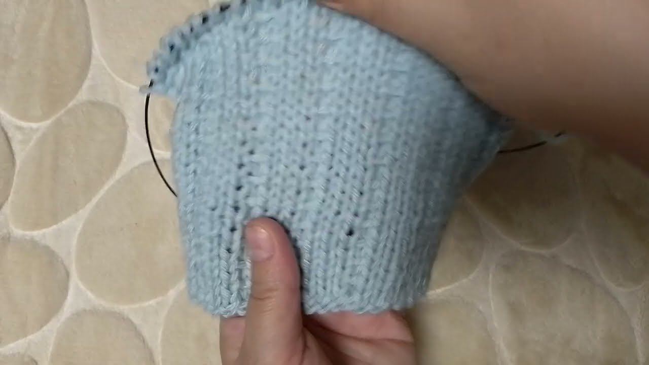 Узор спицами два ряда. Шнур.