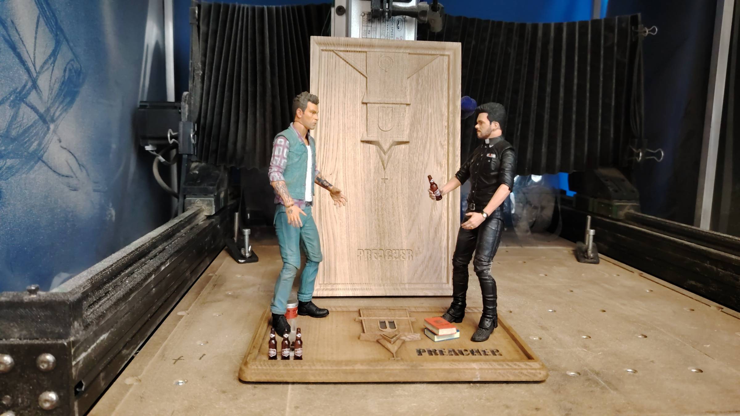 Панно по сериалу Preacher на переделанном китайском станке с ЧПУ TTC 450