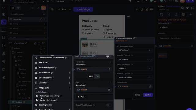 09 - Как динамически фильтровать API запросы FlutterFlow на русском