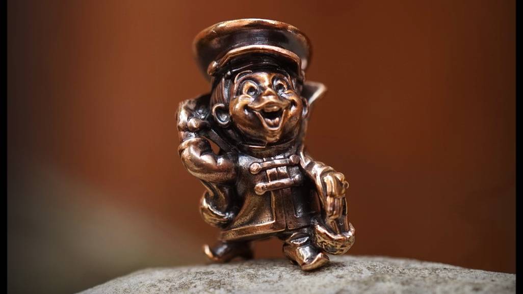 темлячная бусина "Вовка" бронза