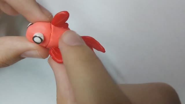 Рыбка лепка розовая рыбка. коллекция лепки