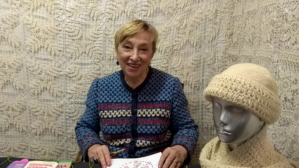 Шапочка "Среди снегов". Мастер-класс по вязанию крючком от О. С. Литвиной.