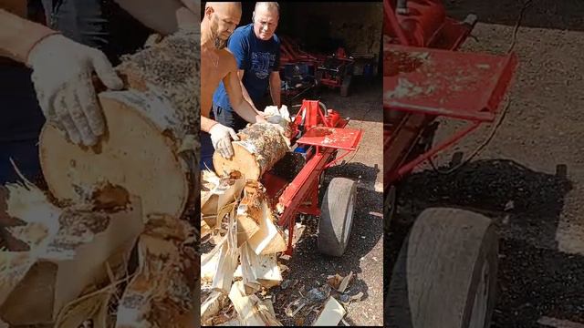 Дровокол Друг 2 Самохвалова колет сучковатую берёзу