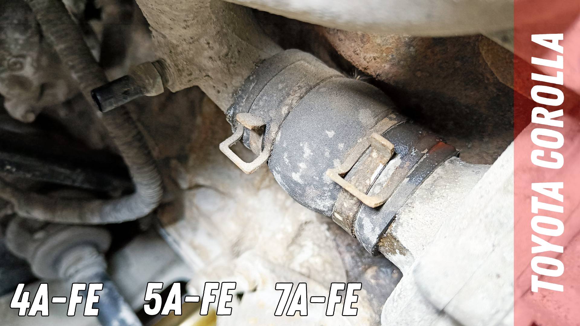 Замена патрубка помпы 4-5-7a-fe.Toyota Corolla