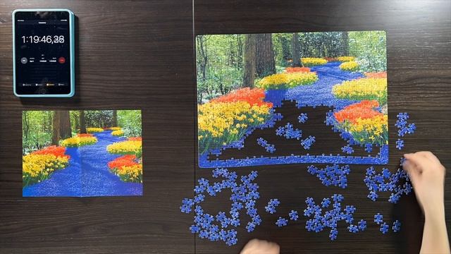 #ТАЙМЛАПС 500? ОРИГАМИ АСТ "Река синих гиацинтов" (Шуршунчик) |   #КуПазз