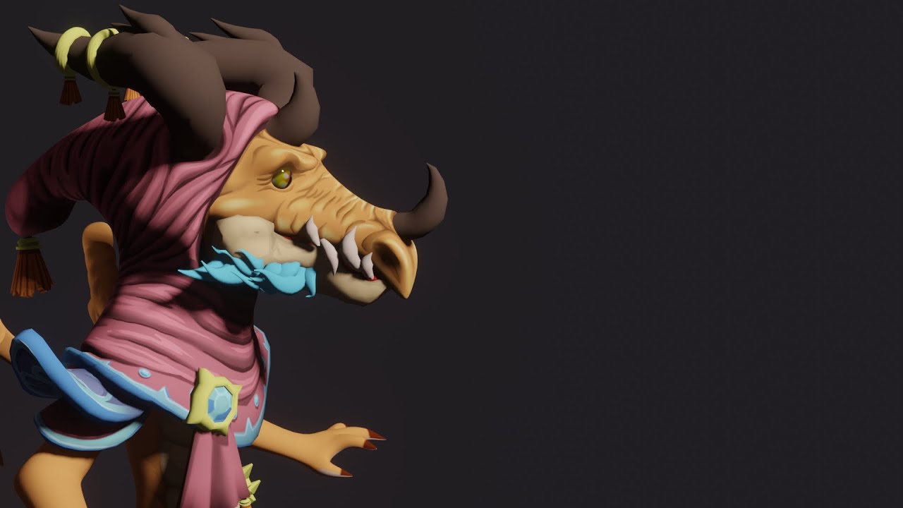 #3 blender - раскрашивание текстур дракона