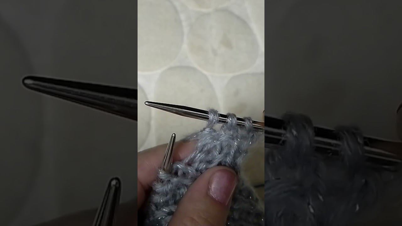 Узор спицами один ряд #knitting #вязание