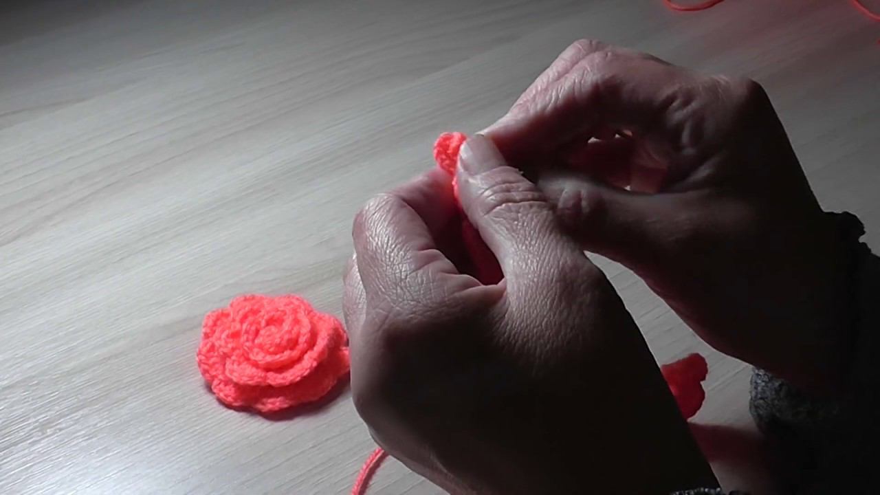 Самая простая роза крючком//мастер класс